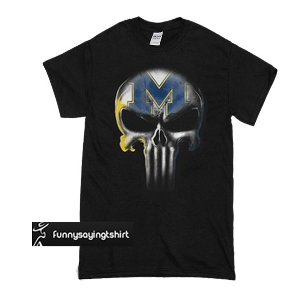 Skull Michigan Wolverines t shirt