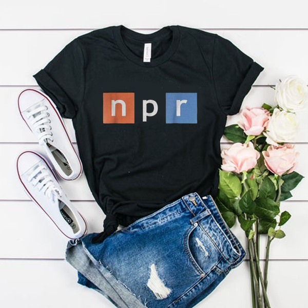 National Public Radio NPR logo t shirt - funnysayingtshirts