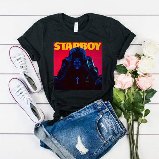 THE WEEKND STARBOY ALBUM COVER t shirt - funnysayingtshirts